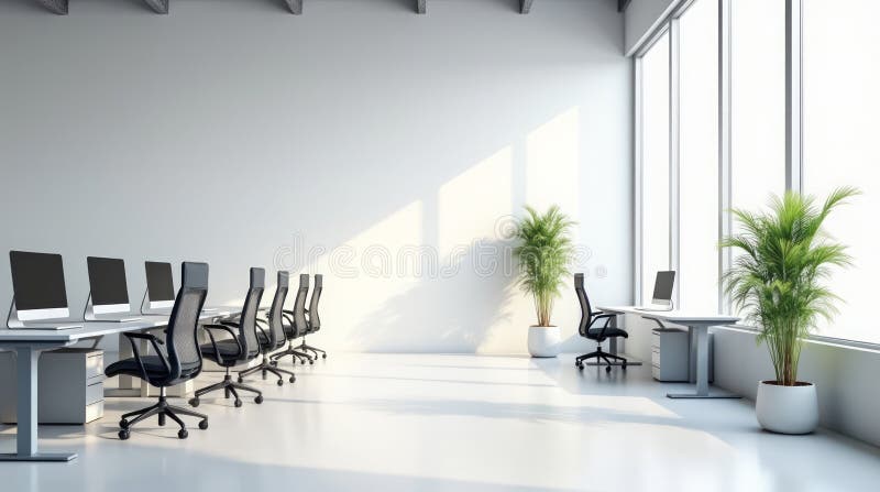 Modern and Minimalistic Office Space Defined by Clean Lines and an ...