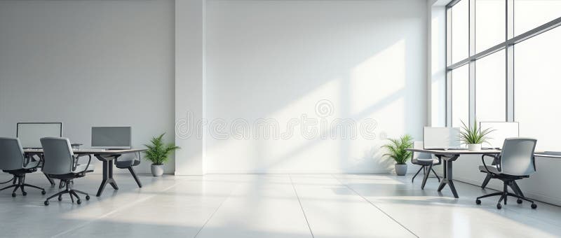 Modern and Minimalistic Office Space Defined by Clean Lines and an ...