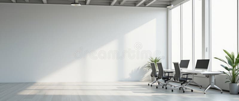 Modern and Minimalistic Office Space Defined by Clean Lines and an ...