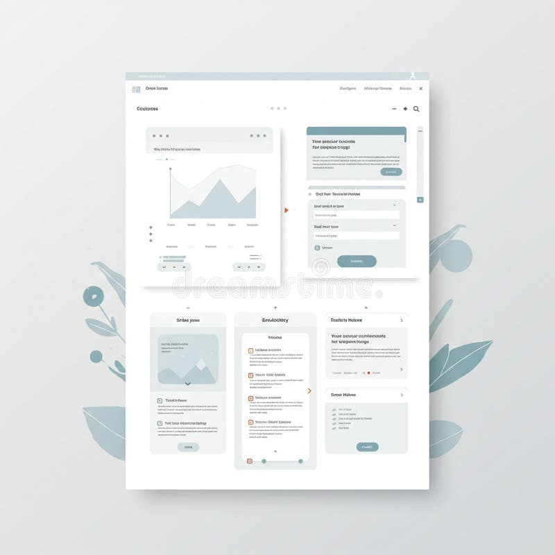 A Modern, Minimalistic User Interface Design Featuring Various UI ...