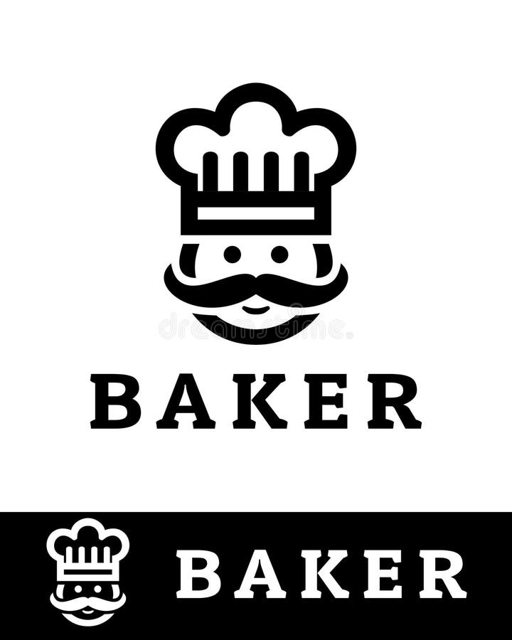 A Modern and Minimalistic Vector Illustration of a Baker Logo Stock ...