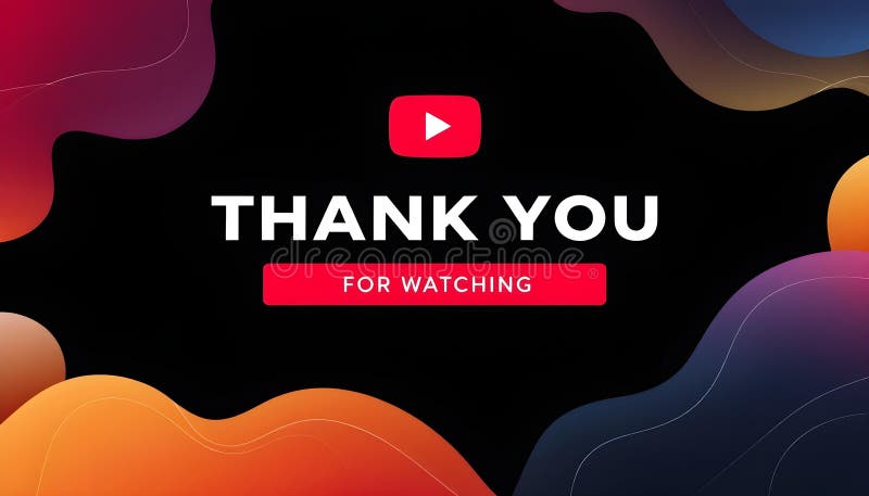 Thank You for Watching for End Screen Video Stock Illustration ...