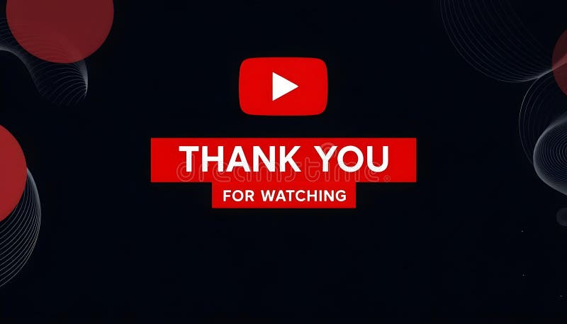 Thank You for Watching for End Screen Video Stock Illustration ...