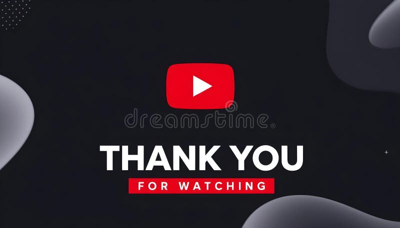Thank You for Watching for End Screen Video Stock Illustration ...