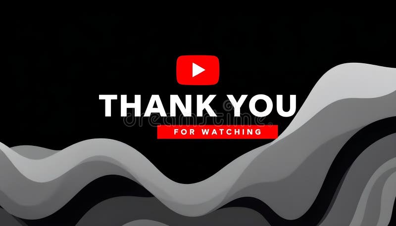 Thank You for Watching for End Screen Video Stock Illustration ...