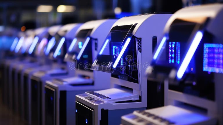 Modern Mining Machines Processing Cryptocurrency Transactions in a Data ...