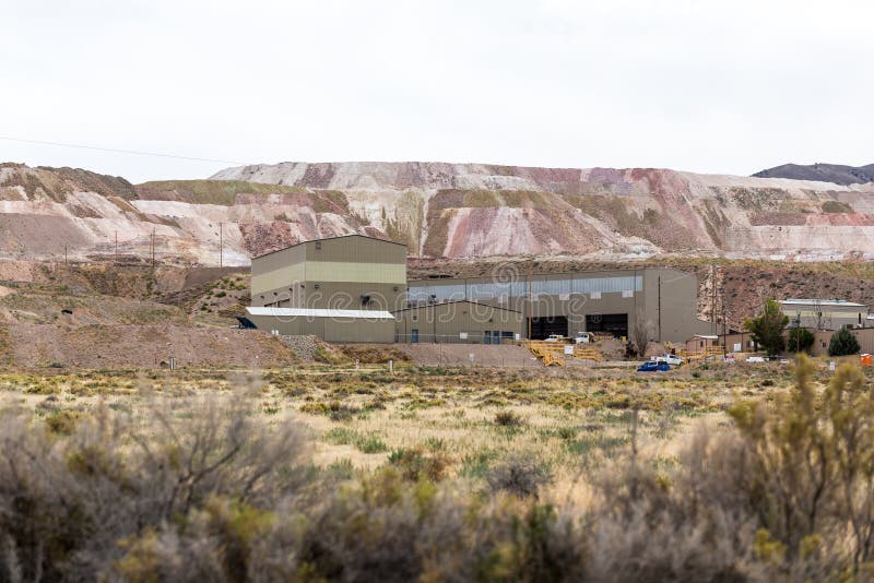 Modern Mining Operations Building in the Nevada Desert Stock Photo ...