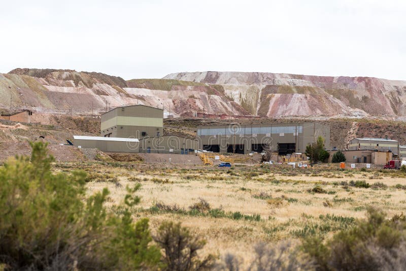 Modern Mining Operations Building in the Nevada Desert Stock Photo ...
