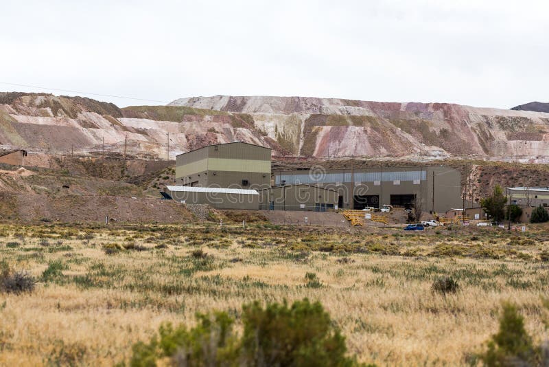 Modern Mining Operations Building in the Nevada Desert Stock Photo ...