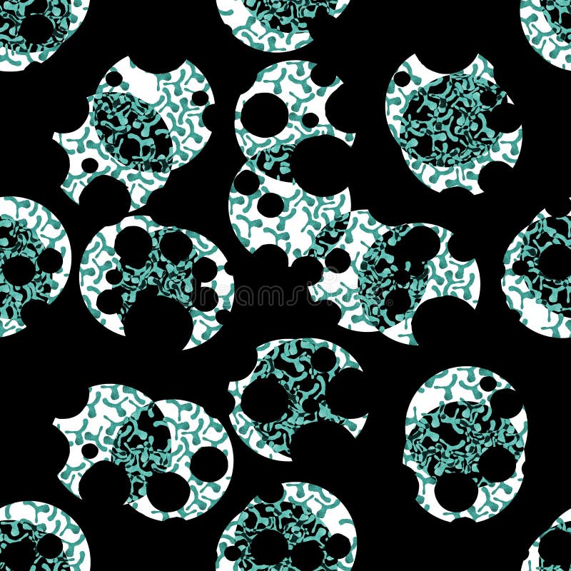 Modern Mint and Blue Zigzag Repeating Pattern with Isometric Design ...