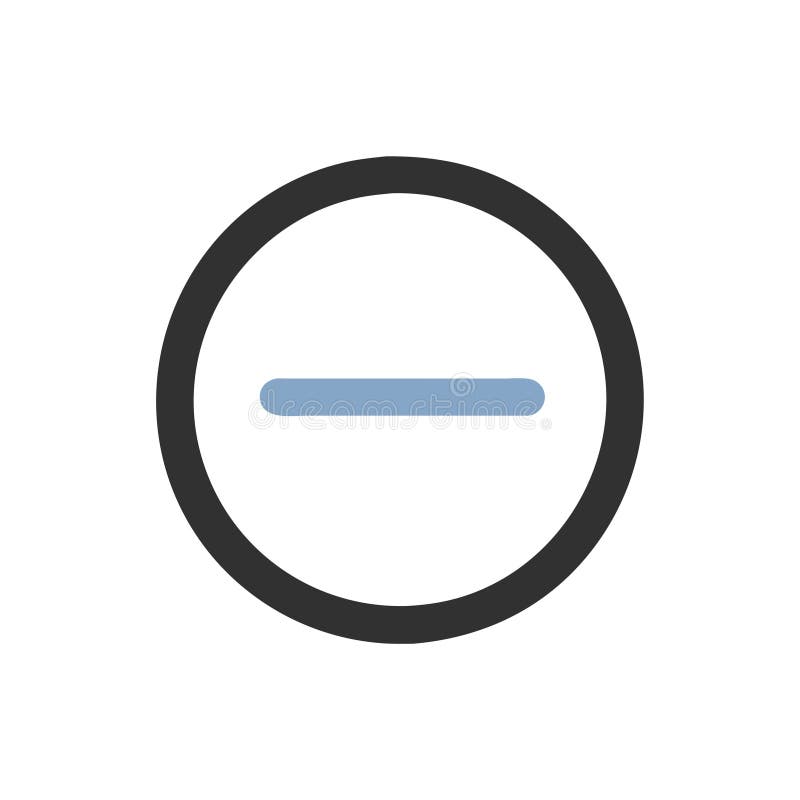 Modern Minus Sign Icon for Calculations Stock Illustration ...