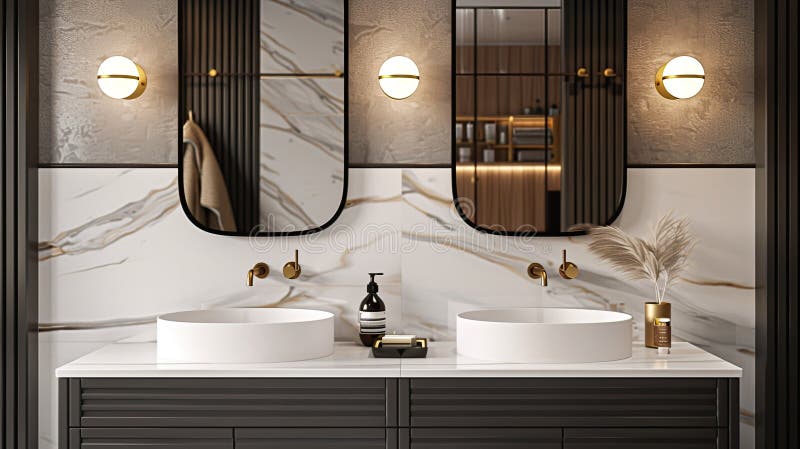 A Modern Mirror with a Textured Face Frame, Reflecting Contemporary ...