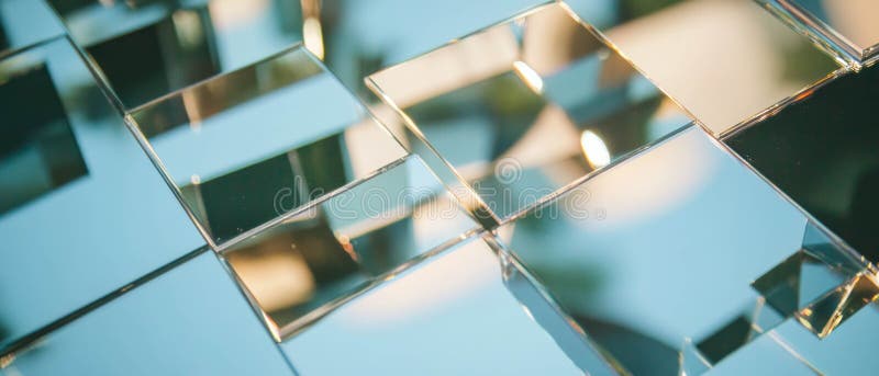 Modern Mirrored Glass Tiles Create a Chic and Reflective Design in a ...