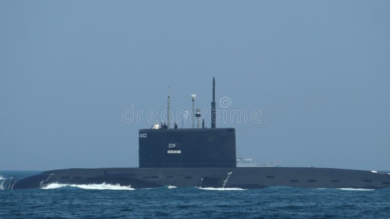 Modern Missile Submarine at Sea Stock Video - Video of missile, russian ...