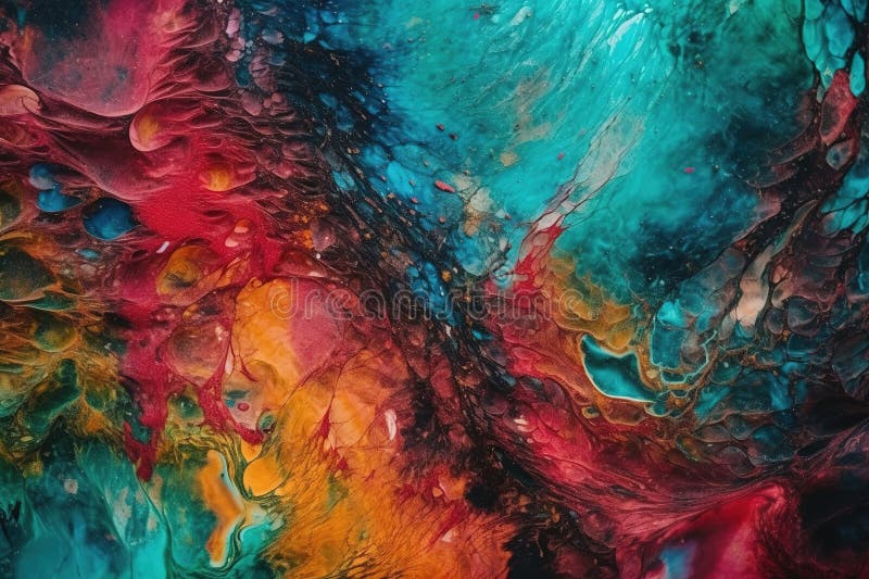 Modern Mixed Acrylic Abstract Ink Texture Background with Generative AI ...