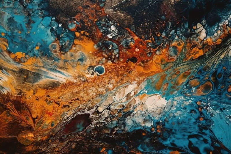 Modern Mixed Acrylic Abstract Ink Texture Background with Generative AI ...