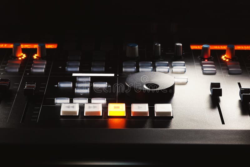 Modern Mixing Console stock image. Image of closeup - 137295149