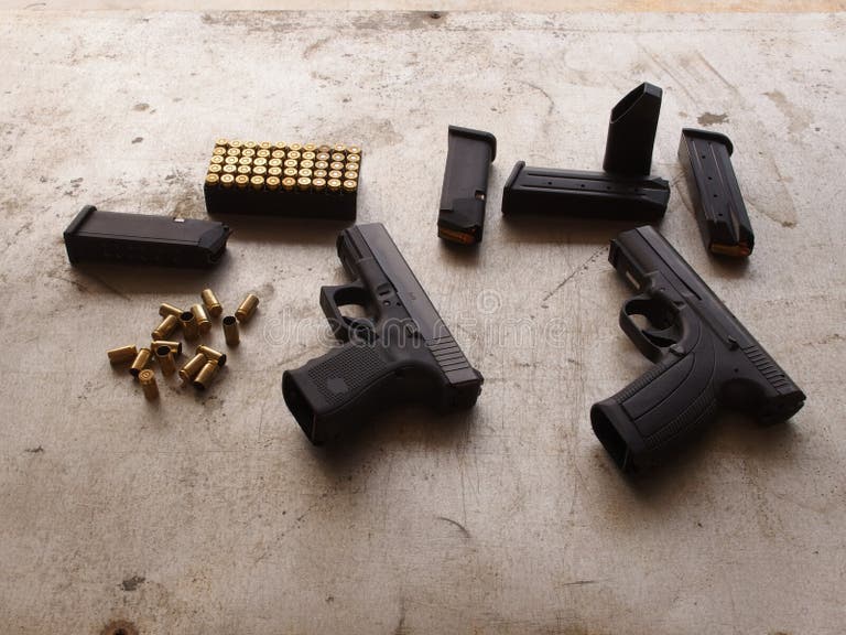 Modern 9 mm firearm stock image. Image of weapon, officer - 317008893