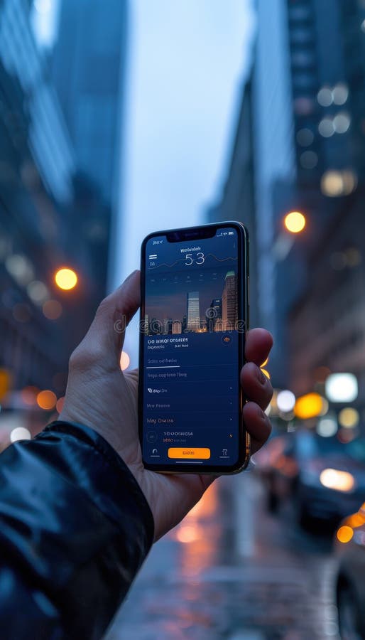 Modern Mobile Banking Interface in Urban Setting for Financial ...