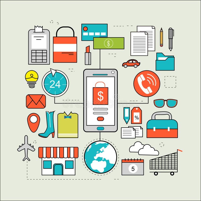 Modern mobile life stock vector. Illustration of life - 59857434