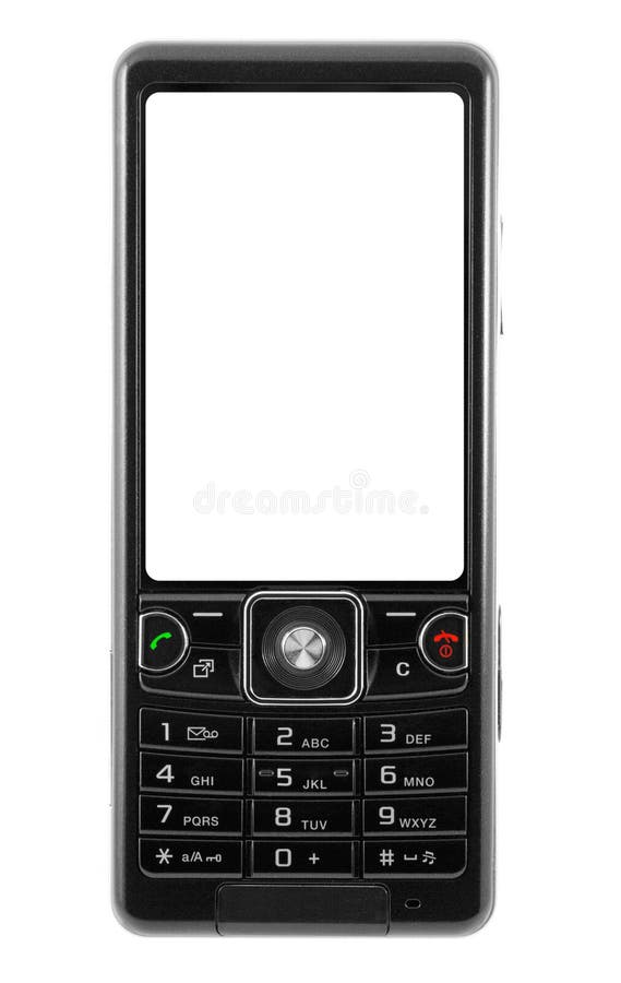 Modern Cell Phone with Path Stock Image - Image of contact, current ...