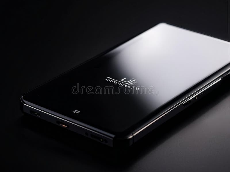 Modern Mobile Phone on Black Background. Stock Illustration ...