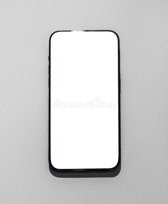 Modern Mobile Phone, Blank Screen Smartphone. White Technology Device ...