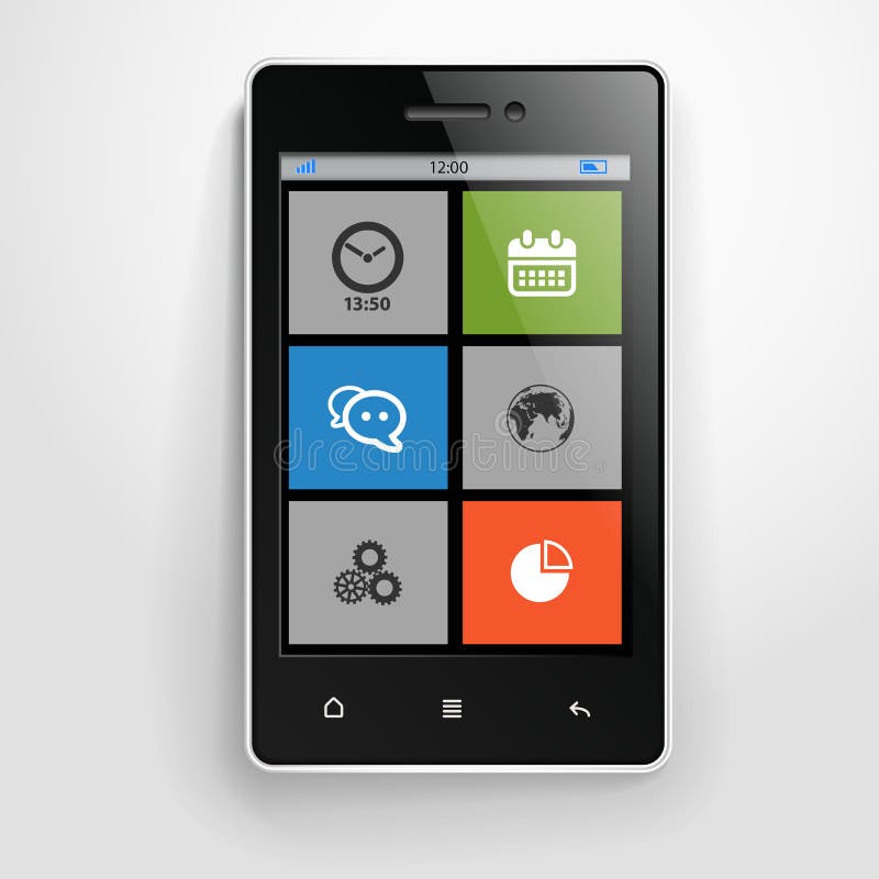 Modern mobile phone stock vector. Illustration of computer - 34723731