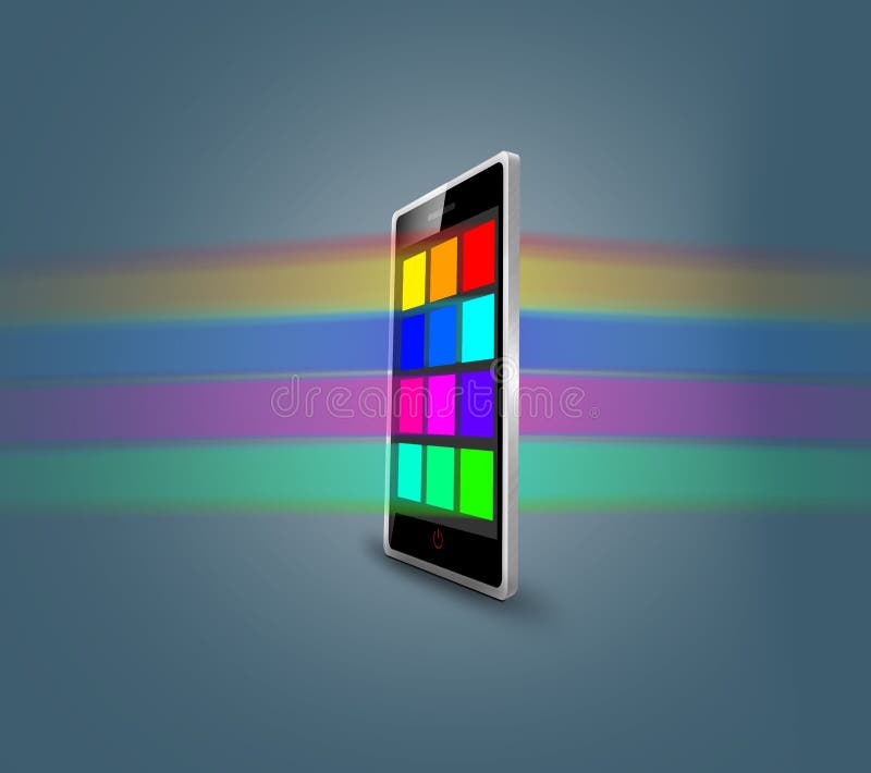 Modern Mobile phone stock illustration. Illustration of concept - 34869612