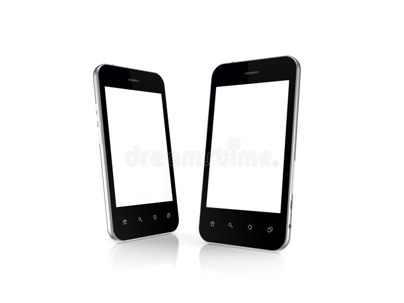Modern Mobile Phone with Empty Screen. Stock Illustration ...
