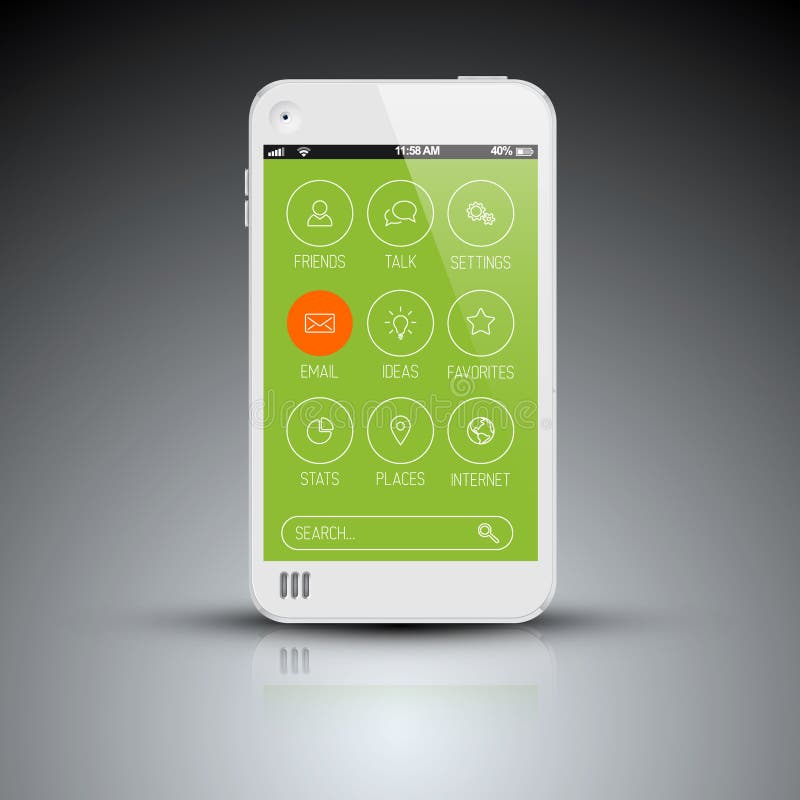 Gps phone interface icons stock vector. Illustration of equipment ...