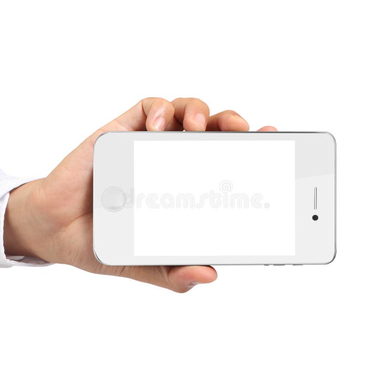 Modern Mobile Phone in Hand Stock Image - Image of button, communicate ...