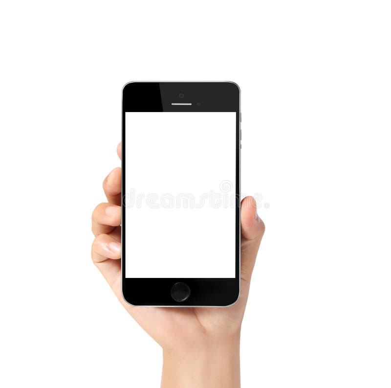 Modern Mobile Phone in Hand Stock Image - Image of button, communicate ...