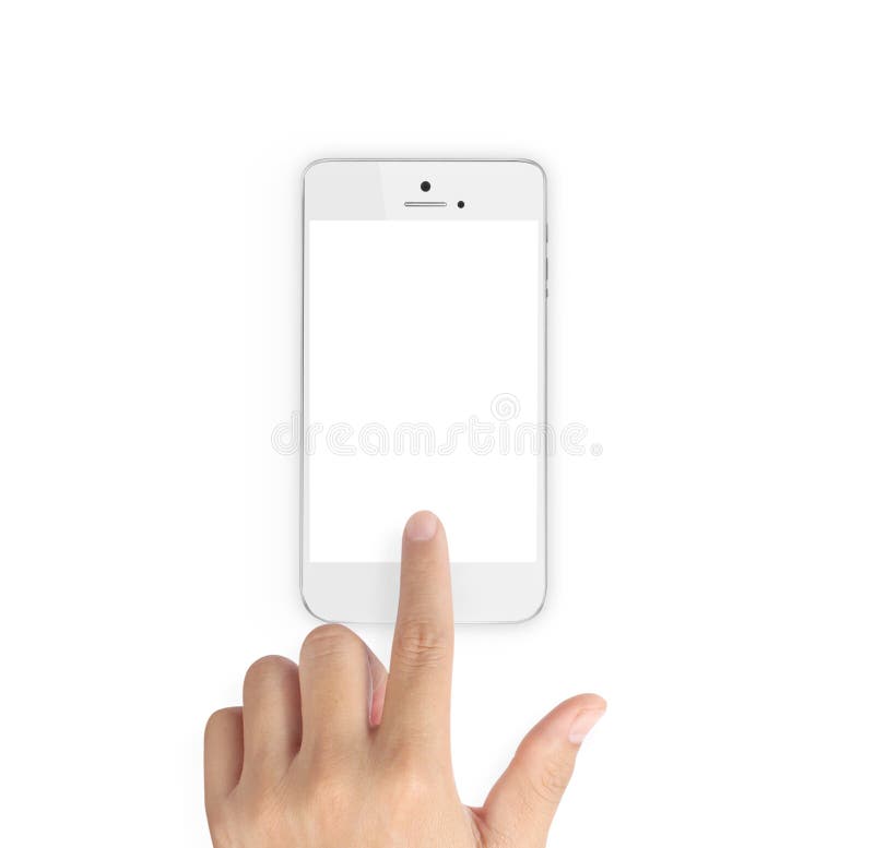 Modern Mobile Phone in Hand Stock Photo - Image of connect, button ...