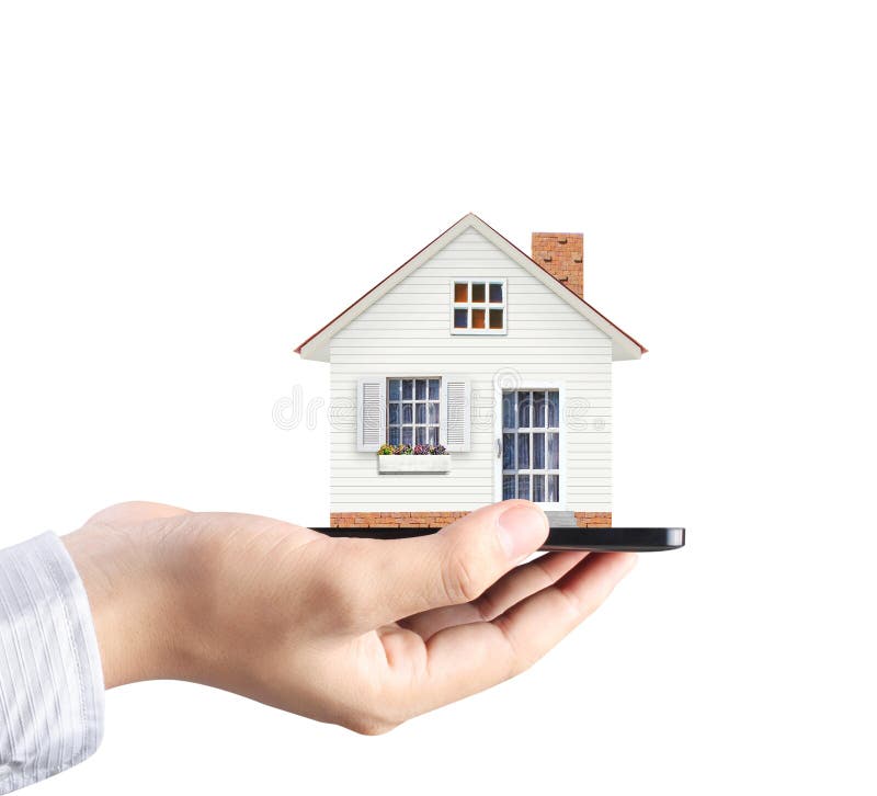 Modern Mobile Phone in Hand Stock Photo - Image of message, gadget ...