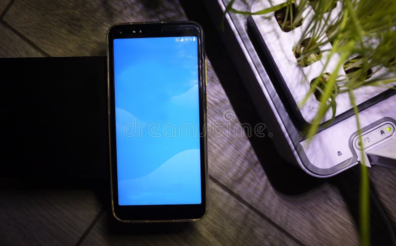 Modern Mobile Phone with Large Screen Stock Photo - Image of internet ...