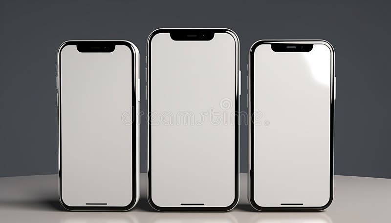 Modern Mobile Phone with Touch Screen Technology Generated by AI Stock ...