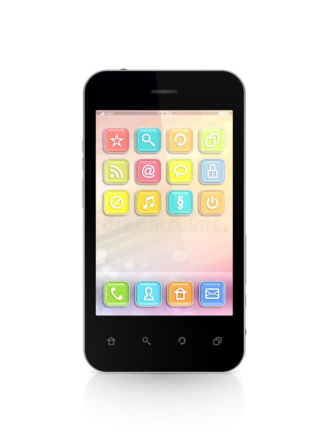 Modern mobile phone. stock illustration. Illustration of modern - 35561468