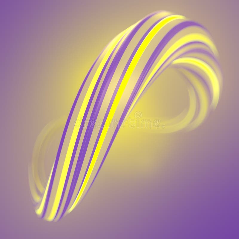 Modern Mobius Ring Geometric Figure. Digital 3d Rendering Illustration ...