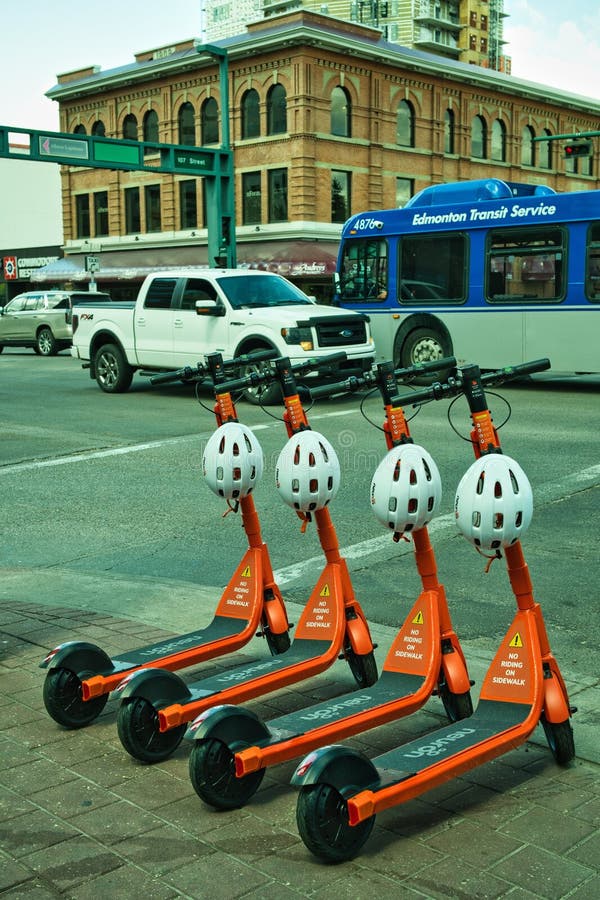 Modern Modes of Transport in Downtown Edmonton Editorial Stock Photo ...