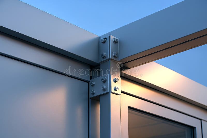 Modern Modular Architecture at Twilight Highlighting Simple Composed ...