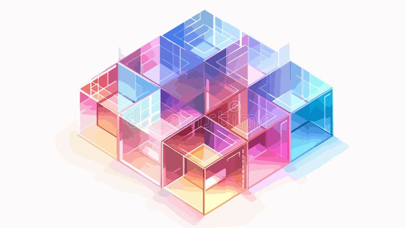 Modern Modular Design Icon for Creative Projects Stock Illustration ...