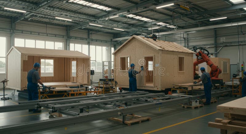 Modern Modular Home Assembly Line Innovative Housing Efficient ...
