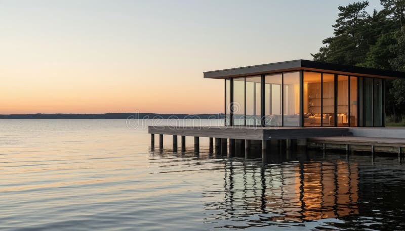 Modern Modular House with Panoramic Windows and Continuous Glazing on ...