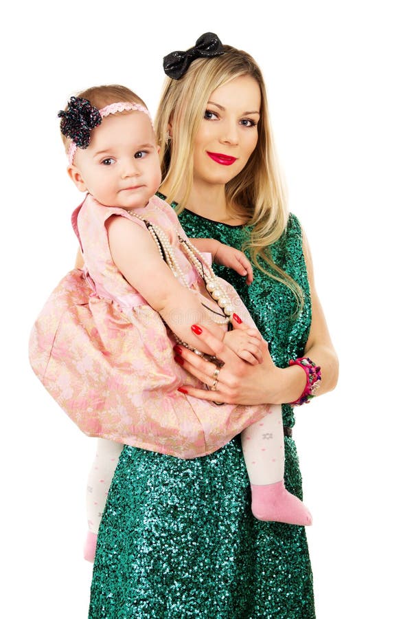 Modern mom with baby stock image. Image of family, embracing - 40136121