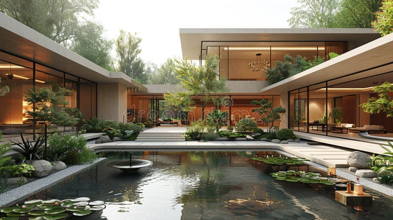 Modern Monastery with Minimalist Design and Peaceful Courtyards3D ...