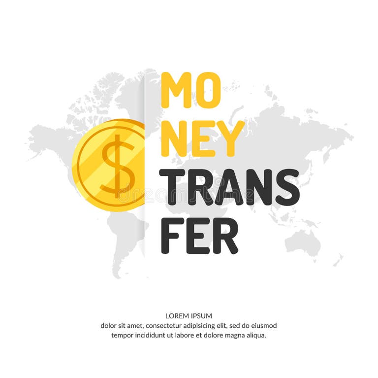 Modern Money Transfer Poster and Logo Pointer. Stock Vector ...