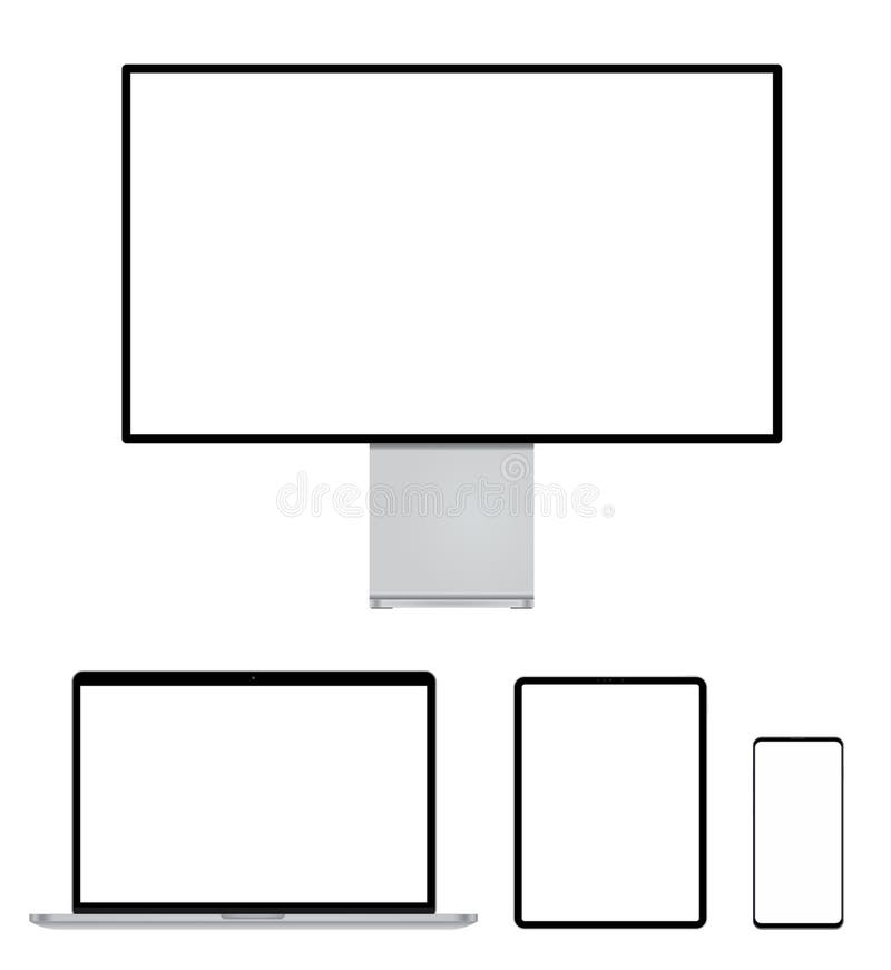 Laptop Monitor Tablet Mobile Icon Stock Vector - Illustration of tablet ...