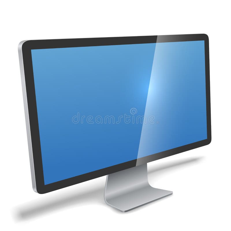 Modern led monitor. stock vector. Illustration of screen - 94982059