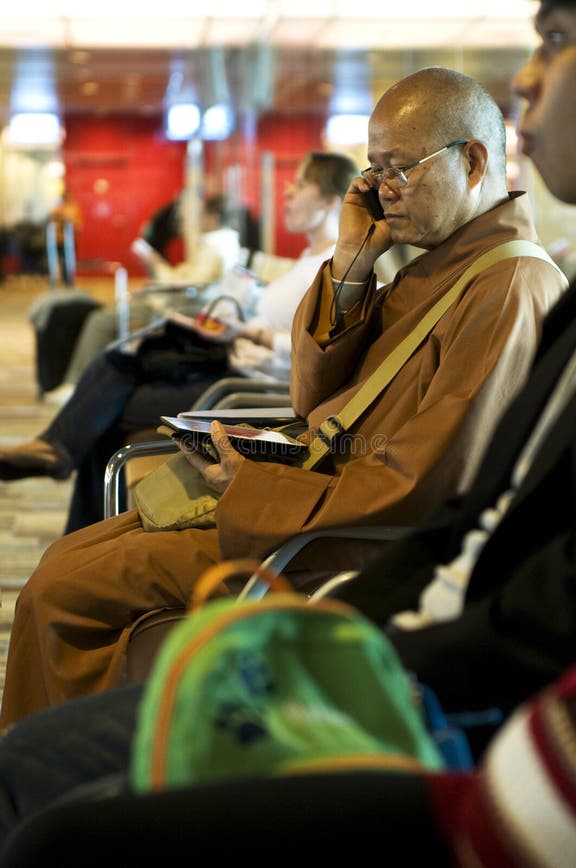 Modern monk editorial stock photo. Image of connected - 23650738